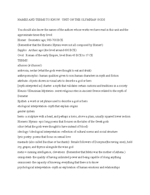 Homeric HYMN TO Aphrodite notes - HOMERIC HYMN TO APHRODITE notes ...