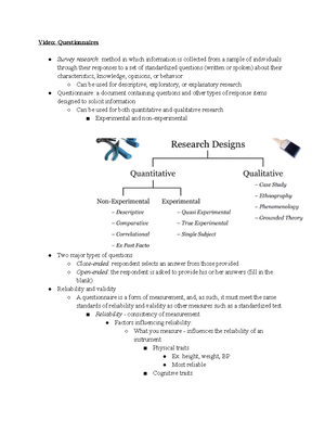 Week 11 Lecture Notes - Group Experimental Research Designs I & II The ...
