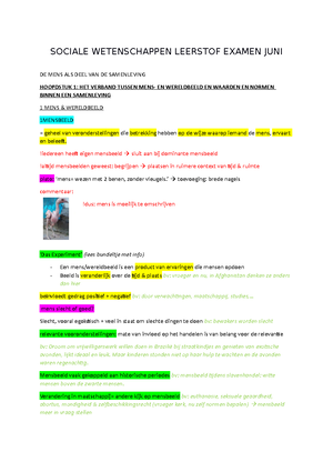 Natuurwetenschappen Leerstof Examen JUNI - “NATUURWETENSCHAPPEN LEERSTOF EXAMEN JUNI DEEL 1 ...