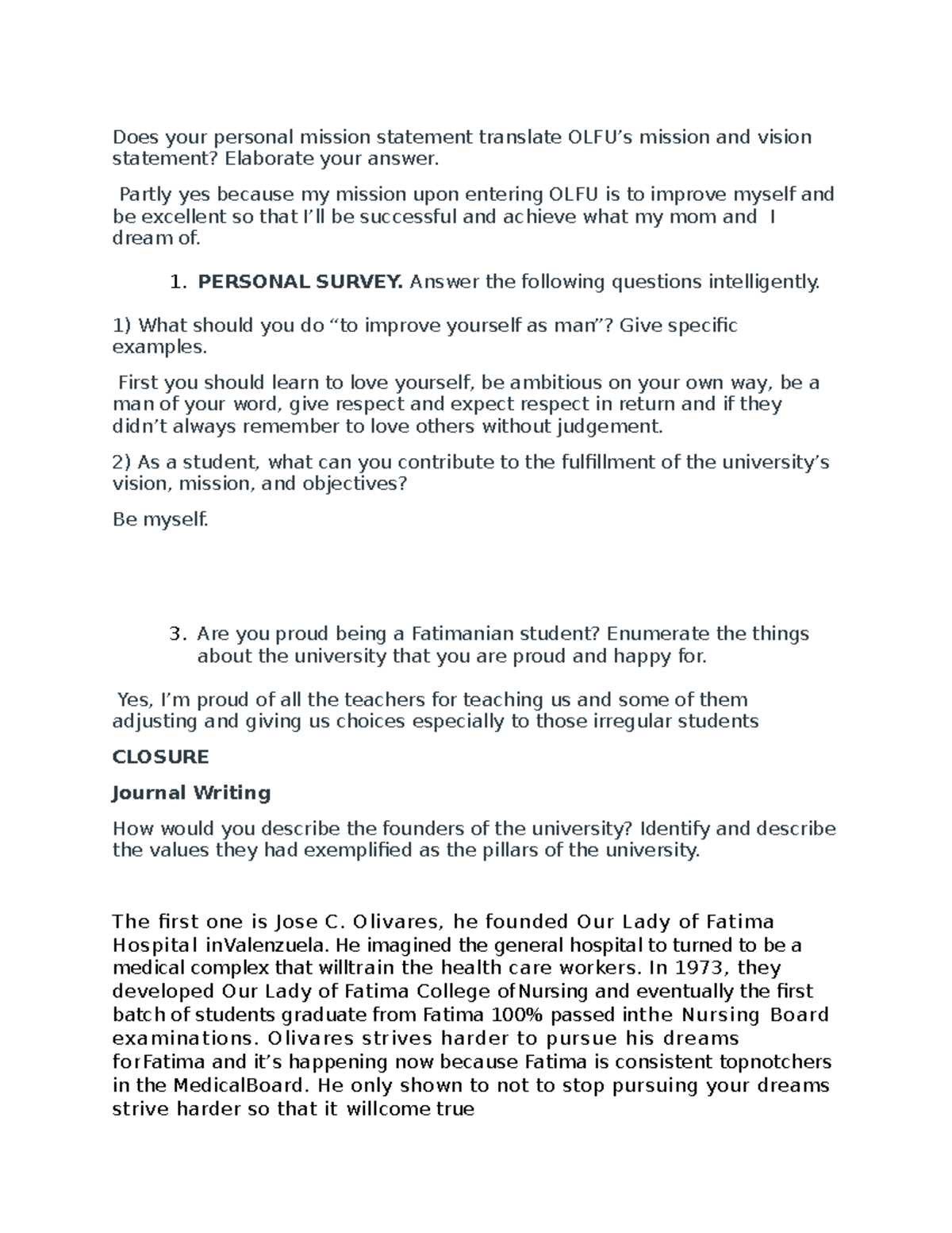 Veritas 111 Payot - haahah - Does your personal mission statement ...