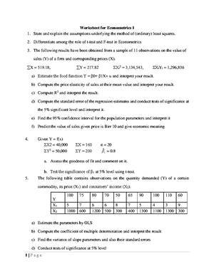 Microeconomics I Module Final - WOLLO UNIVERSITY COLLEGE OF BUSINESS ...