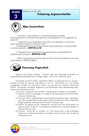 Filipino 8 Q2 Mod6 Sanaysay-1 - Filipino Ikalawang Markahan–Modyul 6 ...