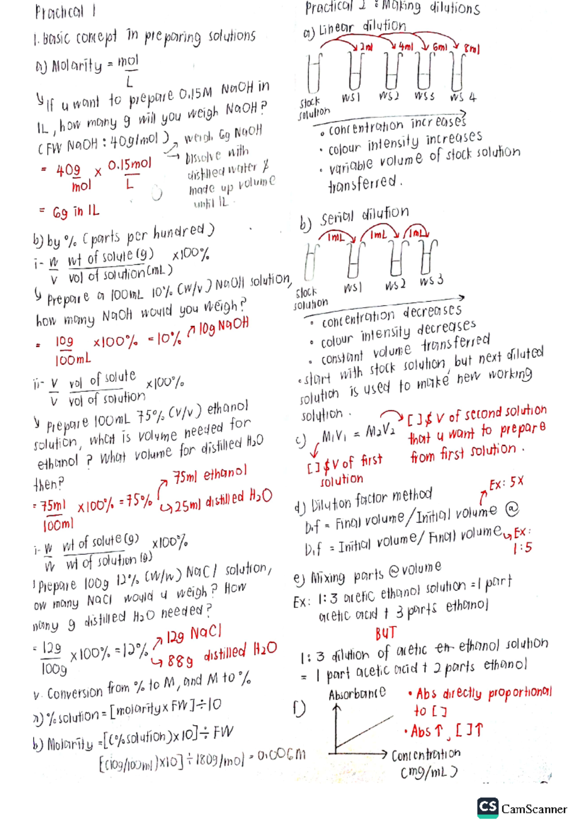 Practical NOTE PART 1 - Biokimia - CamScanner - Studocu