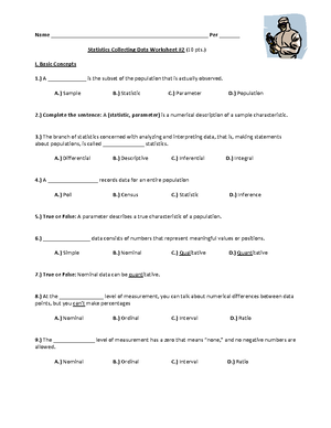 Scan 800 - Sample tutorial answers for statistics sta404 - Statistic - Studocu