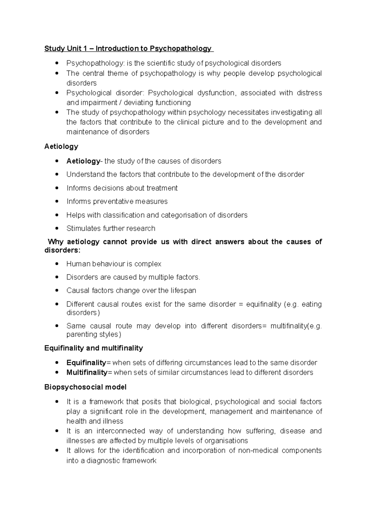 Study unit 1 - Notes on Unit 1 - Study Unit 1 – Introduction to ...