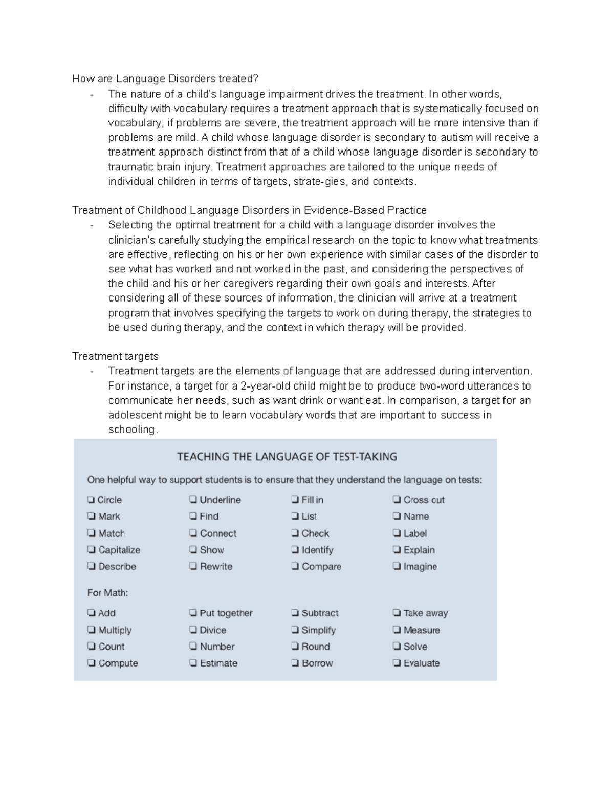 Chapter 7(LD in Early and Later Childhood) - How are Language Disorders ...