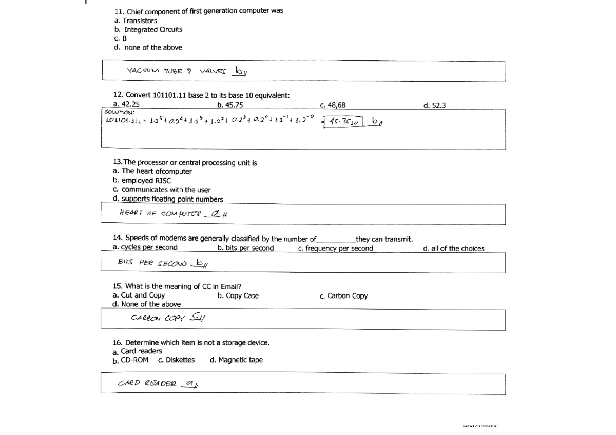 Computer Fundamentals LA 6.ESAS part 2 - BS Electrical Engineering ...