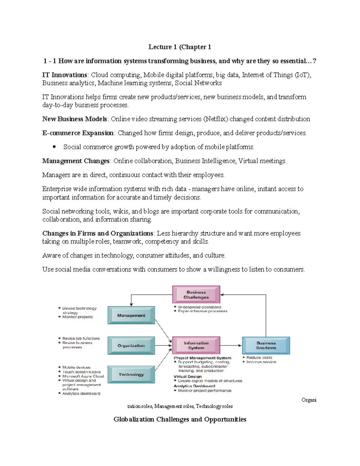 ITM100 Exam Review - exam prep - Lecture 1 (Chapter 1 1 - 1 How are ...