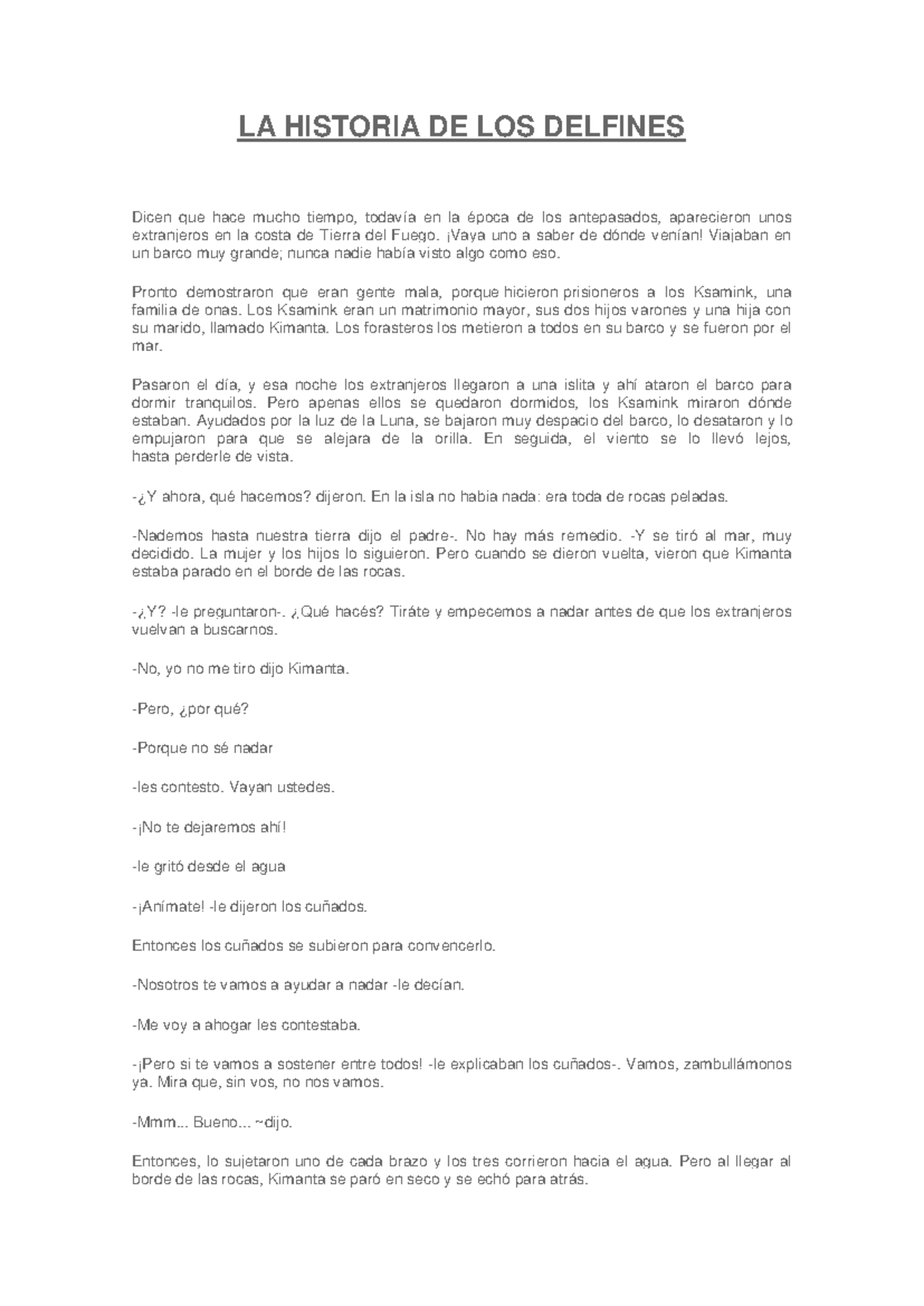 LA Historia DE LOS Delfines - LA HISTORIA DE LOS DELFINES Dicen que ...