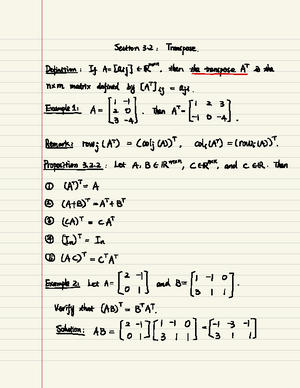 Section 1 - Row reduction: three elementary row operations - I Row reduction : three elementary ...