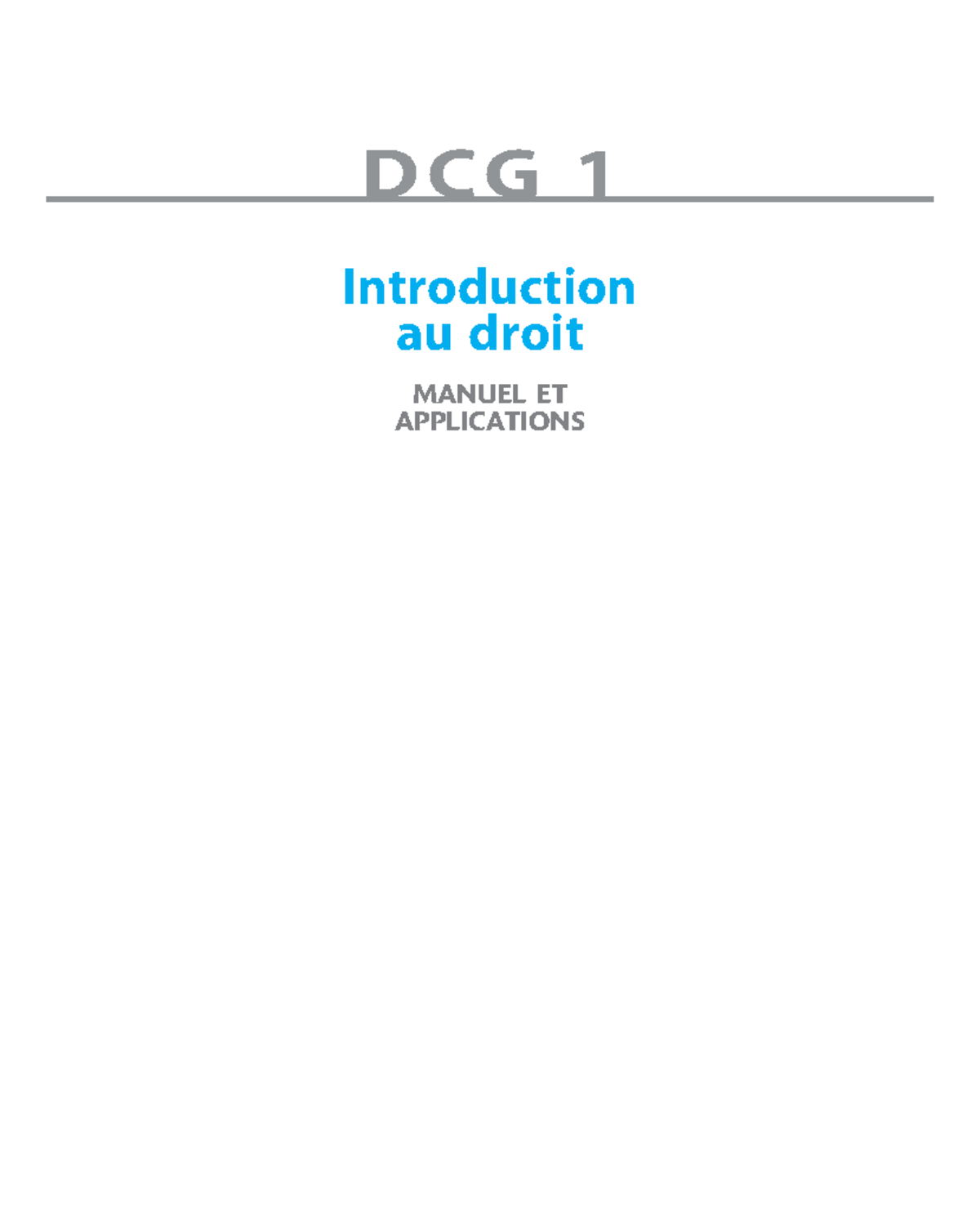 Pdfcoffee - introduction - DCG 1 Introduction au droit MANUEL ET APPLICATIONS GRP : expertise ...