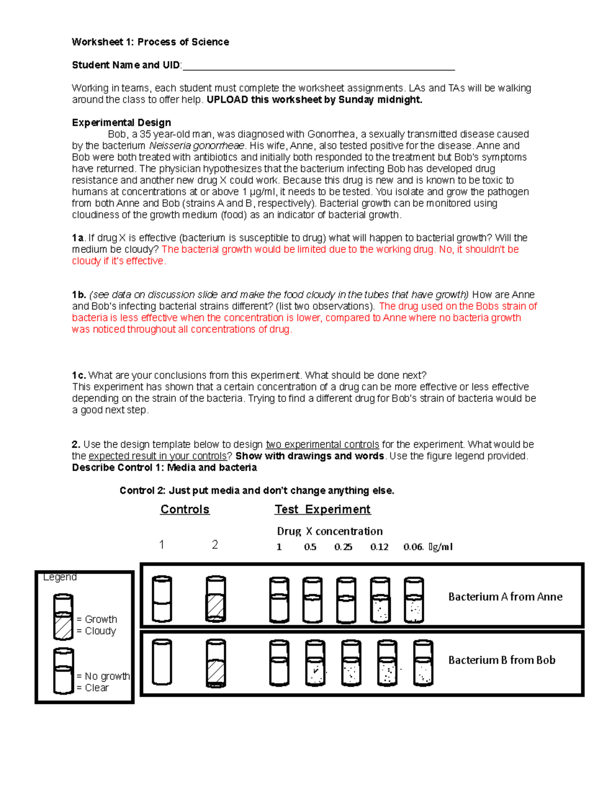 Worksheet 1 F'23 - Discussion assignment - Worksheet 1: Process of Science Student Name and ...