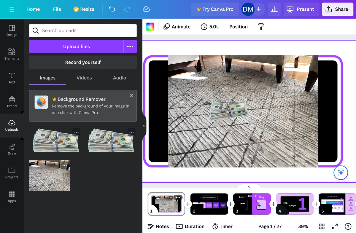 Get started in Canva - Presentation - Home File Resize Try Canva Pro DM ...