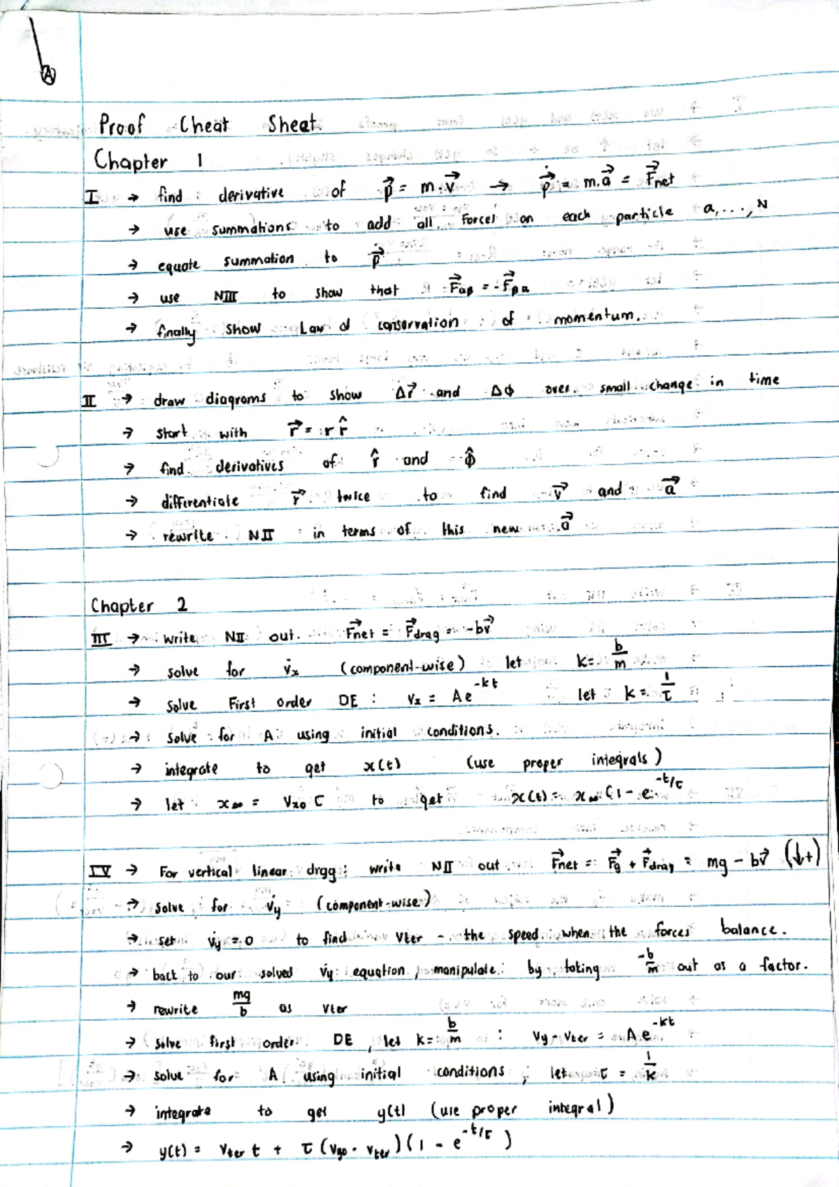 CM Proof cheat sheet - PHY 263 - Studocu