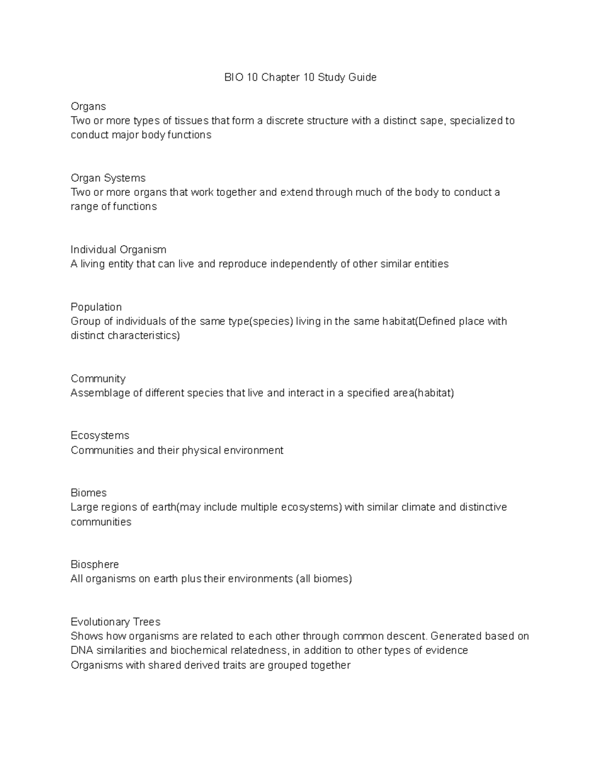BIO 101 Chapter 10 - Biology practice quiz number 10 - BIO 10 Chapter ...