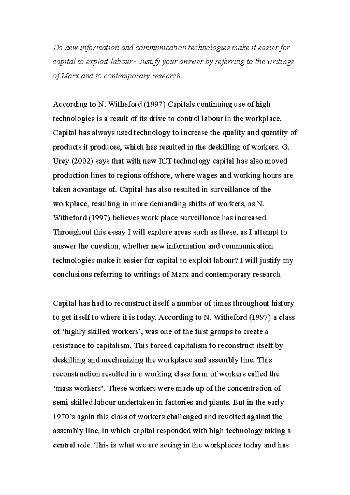 MC3 assignment 2 - Do new information and communication technologies ...