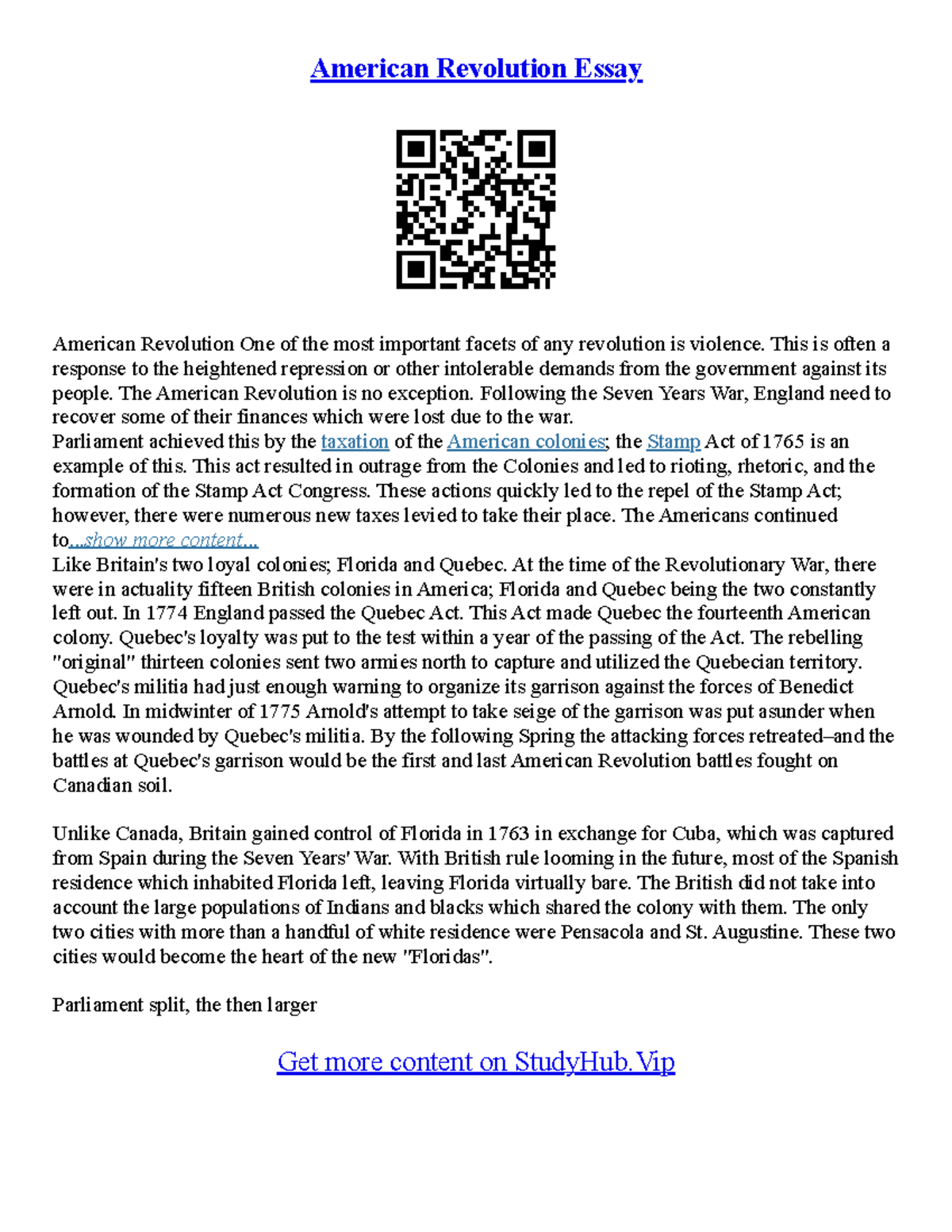 American Revolution Essay Topics - American Revolution Essay American ...