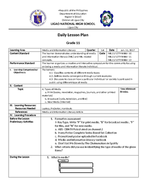 A Detailed Lesson PLAN IN English 7 independent and dependent clause ...