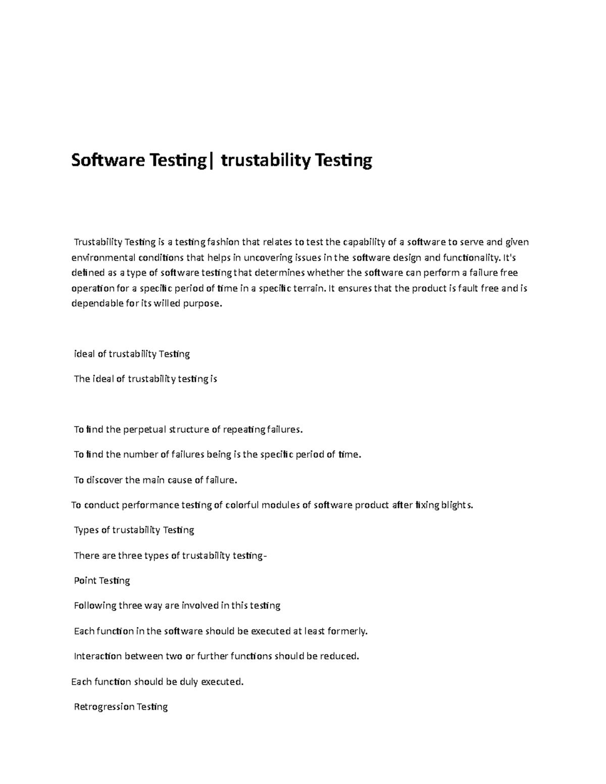 Software Testing trustability Testing - Software Testing| trustability ...