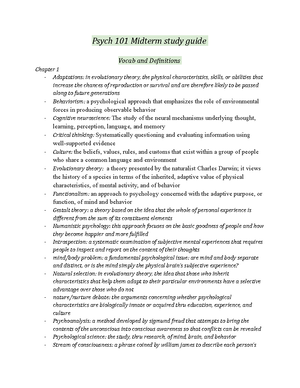Psychology 101 Chapter 3 - PSYC 101 - Studocu