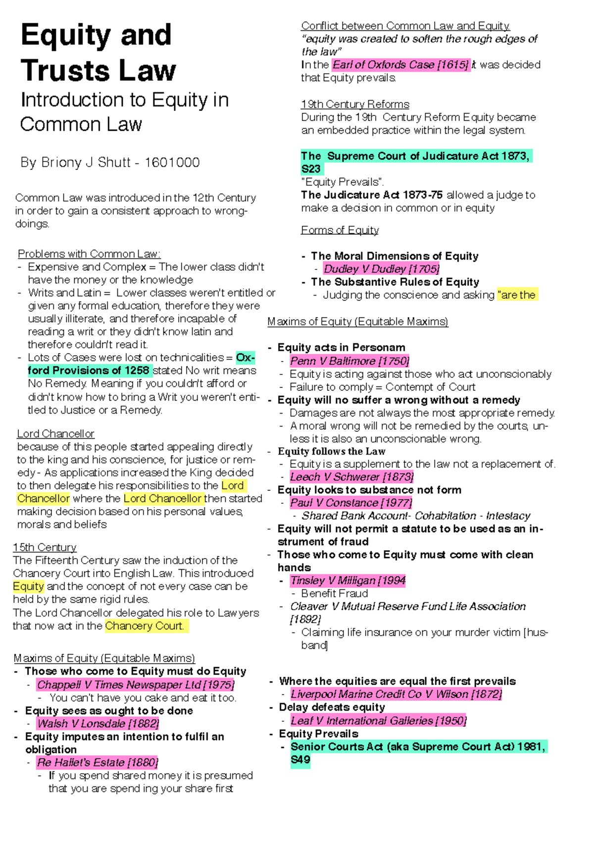 ET Notes update - Taught by the University of Bedfordshire EXAMINATION ...