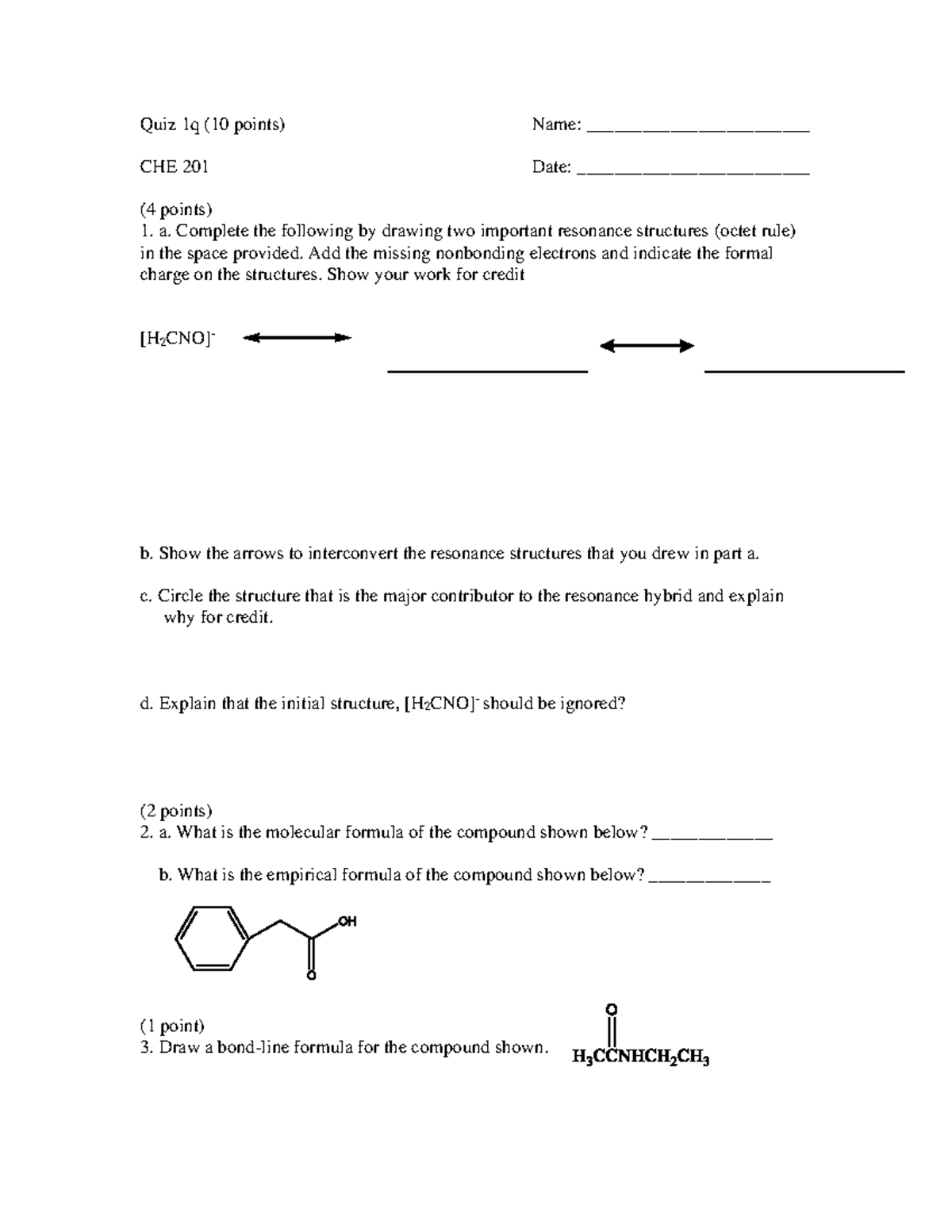 Quiz: Chapter 1 - Quiz 1q (10 points) Name ...