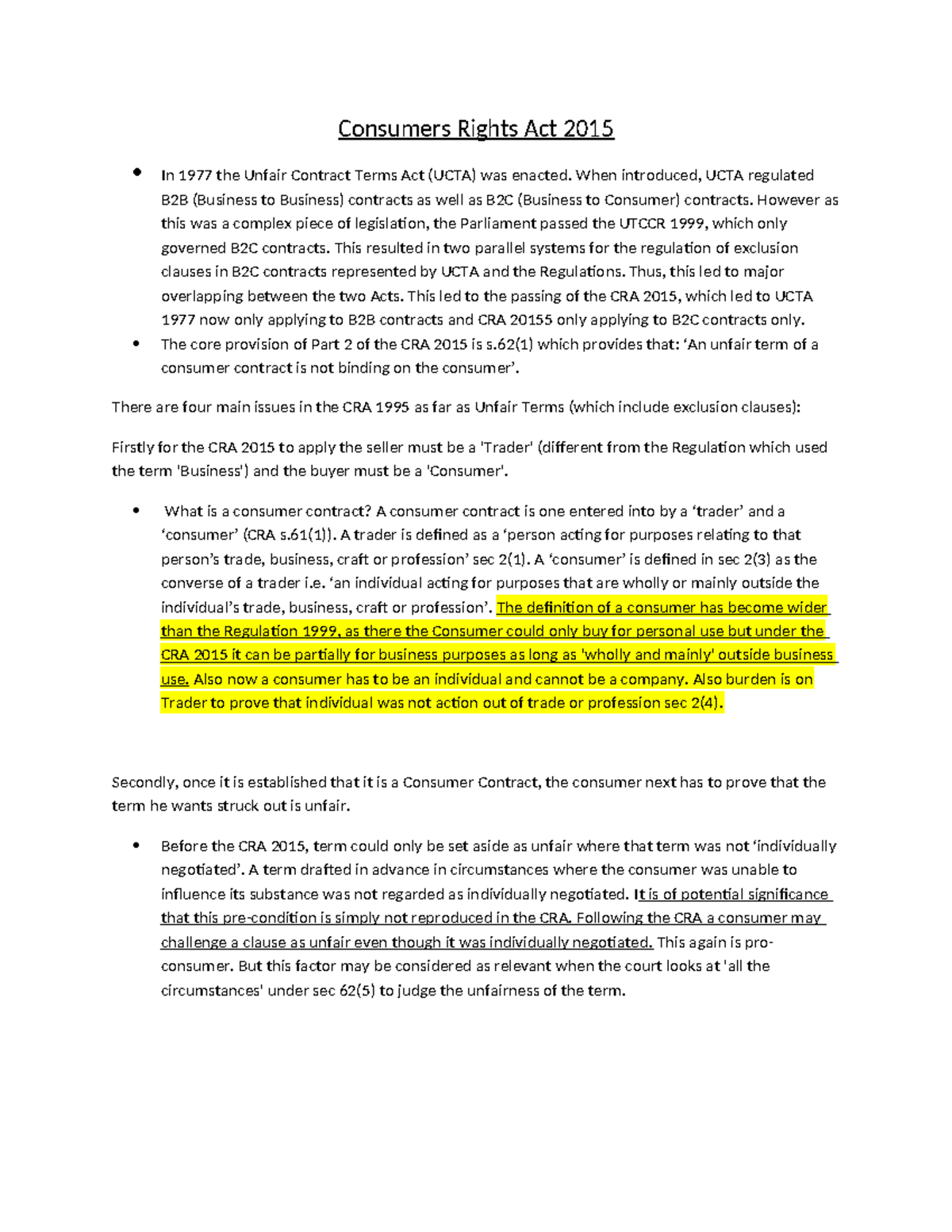 Constitutional Reform Act - 2015 - Consumers Rights Act 2015 In 1977 ...