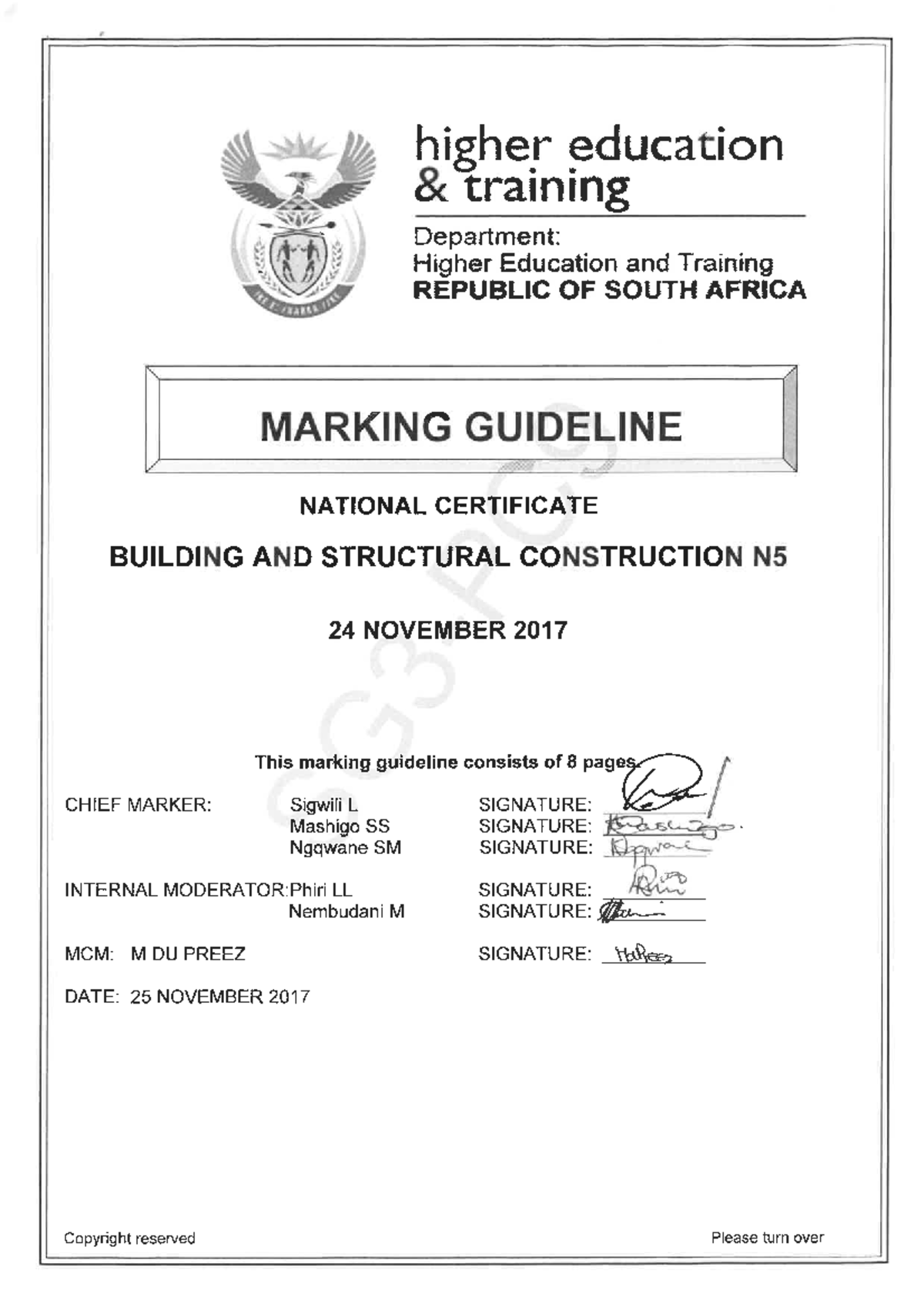 Building AND Structural Construction N4 - Studocu