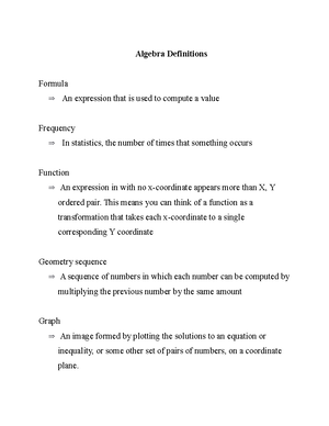 Important Introduction Algebra Terms - Algebra Vocabulary Absolute ...