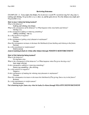 Operant conditioning worksheet - Name: - Studocu