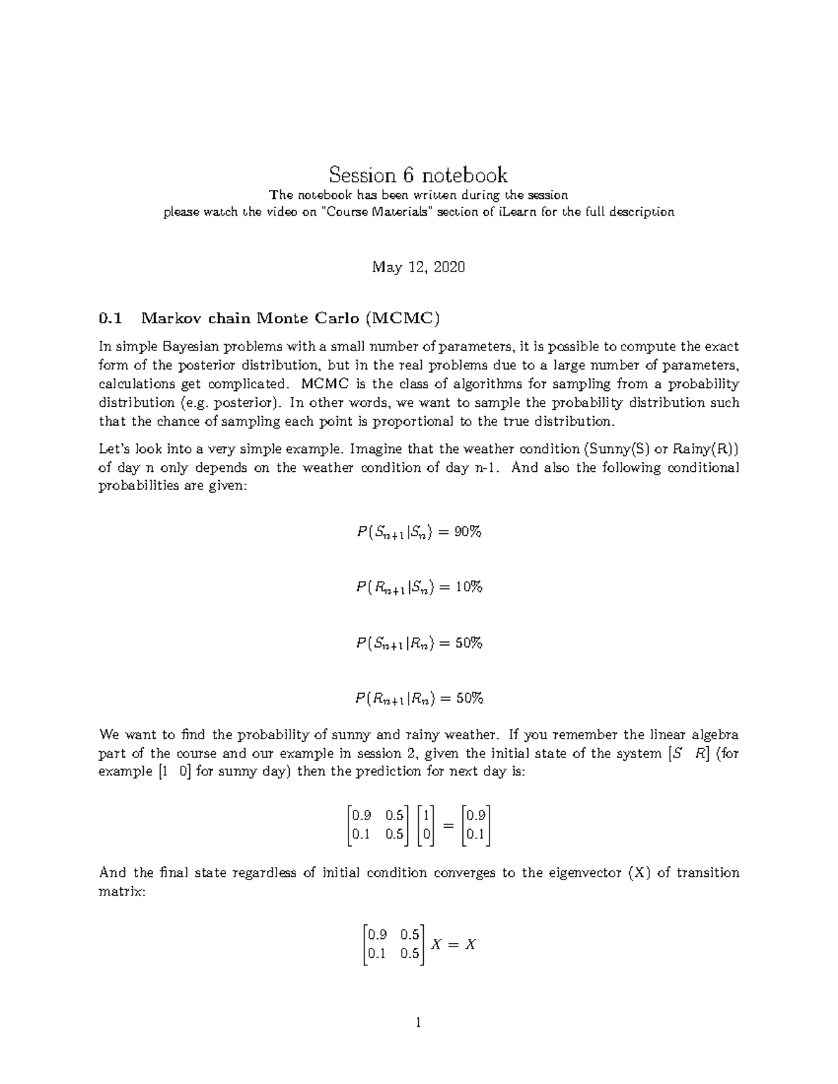 Session 6 - Grade A+ - Session 6 notebook The notebook has been written ...