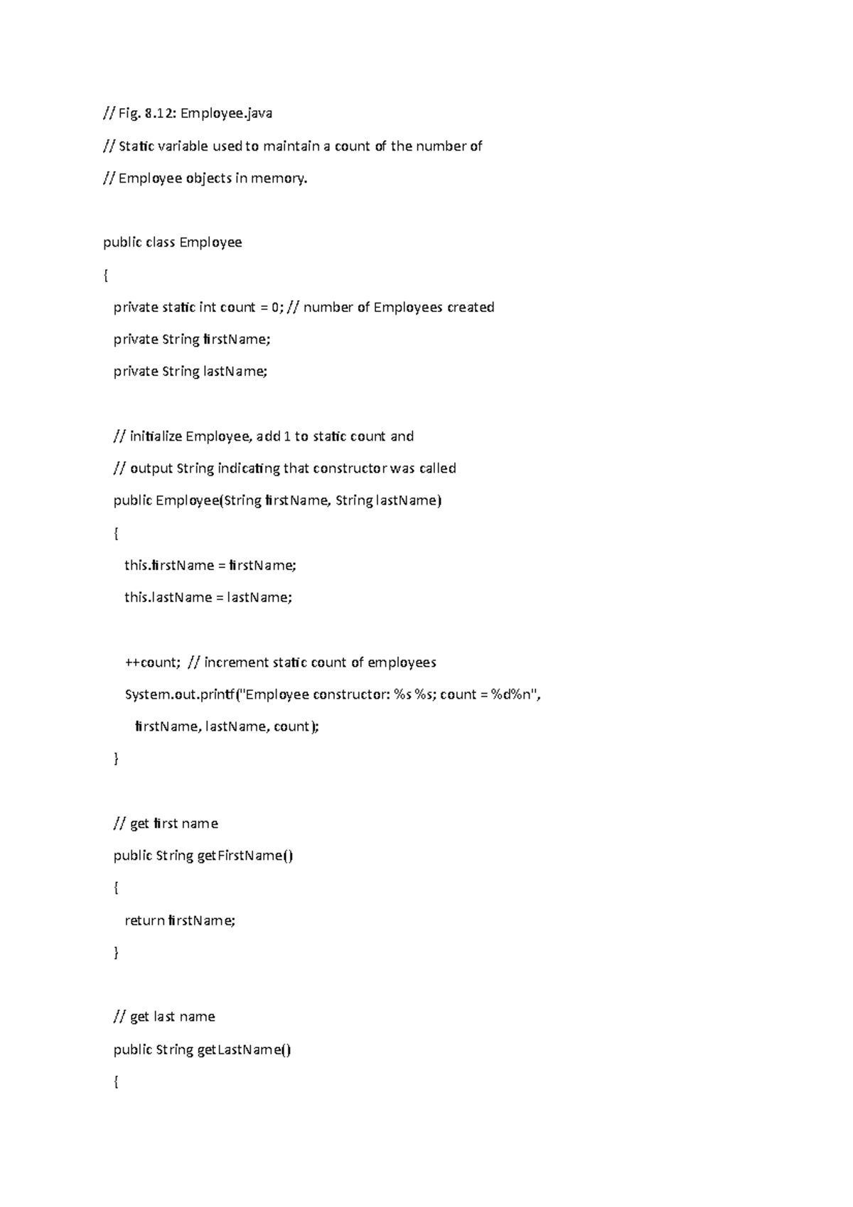 Chapter 8 fig 8-12-13 - tutorial practicing - // Fig. 8: Employee ...