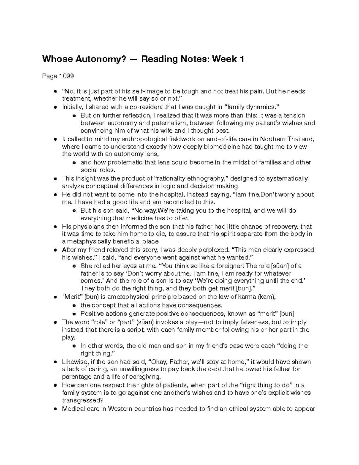 Glb Hlt 100 - Whose Autonomy - Reading Notes - Whose Autonomy? Reading ...