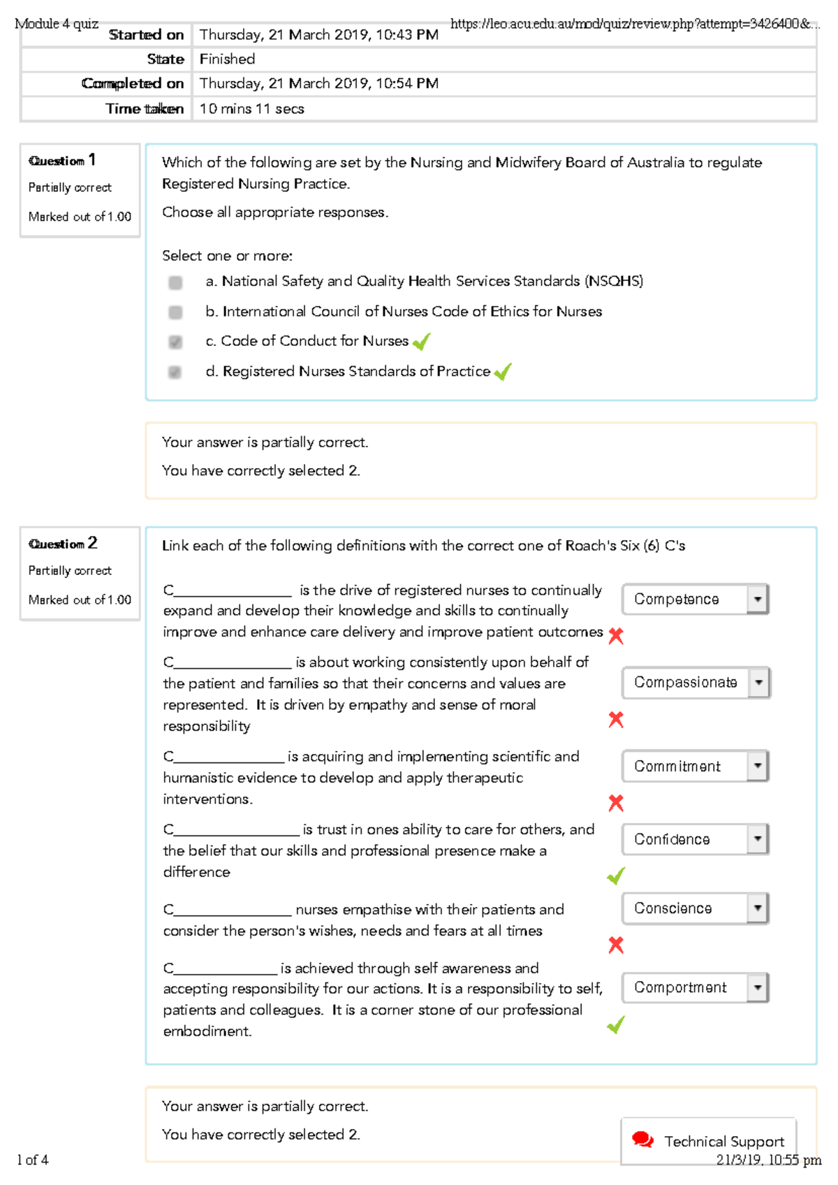 Quizes - Module 1-4 - Module 4 quiz Started on State Completed on Time ...