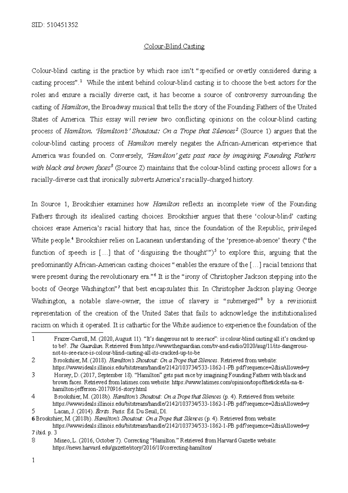 Colour Blind Casting - Colour-Blind Casting Colour-blind casting is the ...