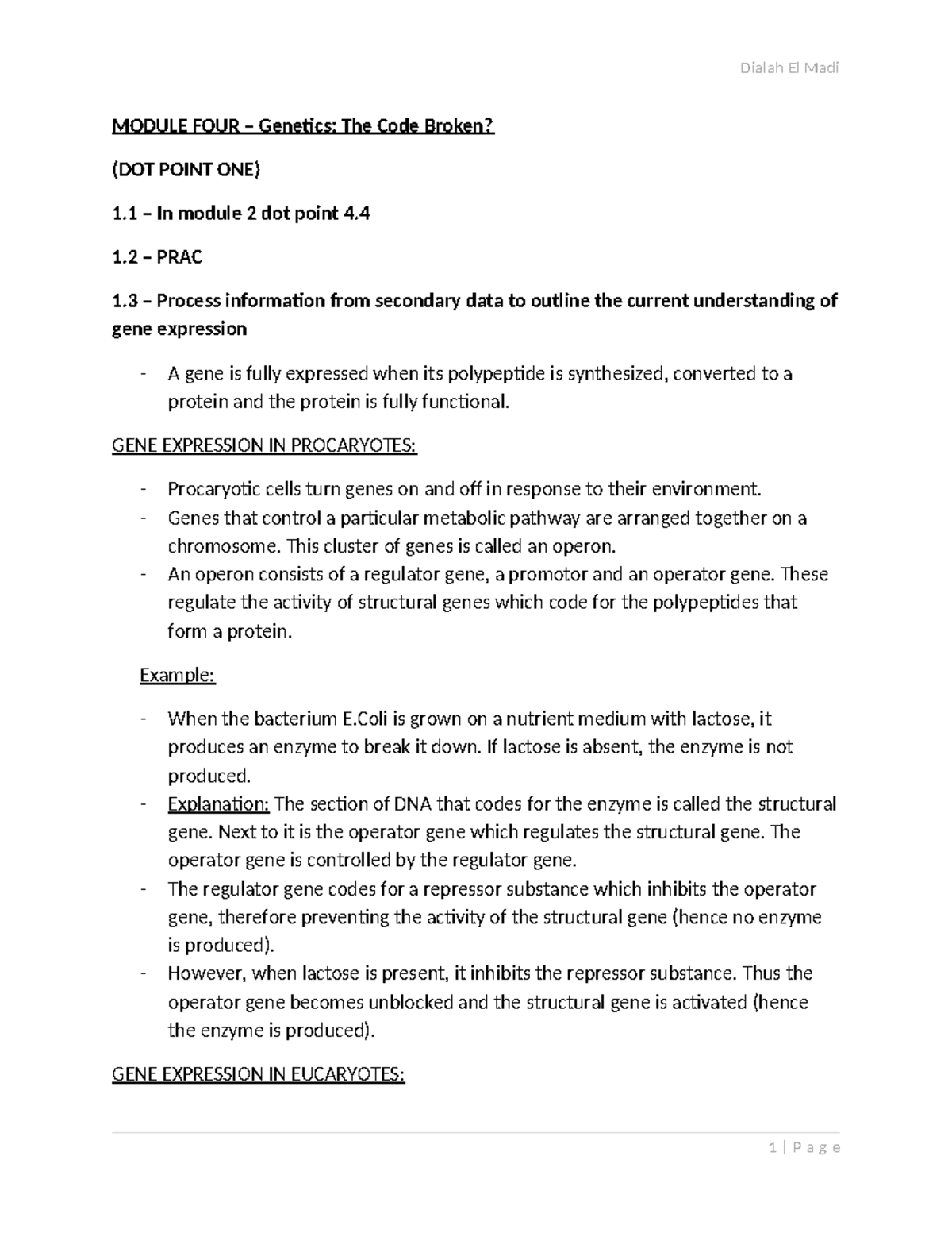 Courses science biology 1477305481 2013 Biology Notes - MODULE FOUR ...