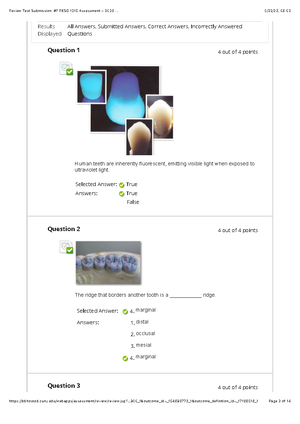Review Test Submission: #8 RESD 1215 Assessment - Results Displayed All ...