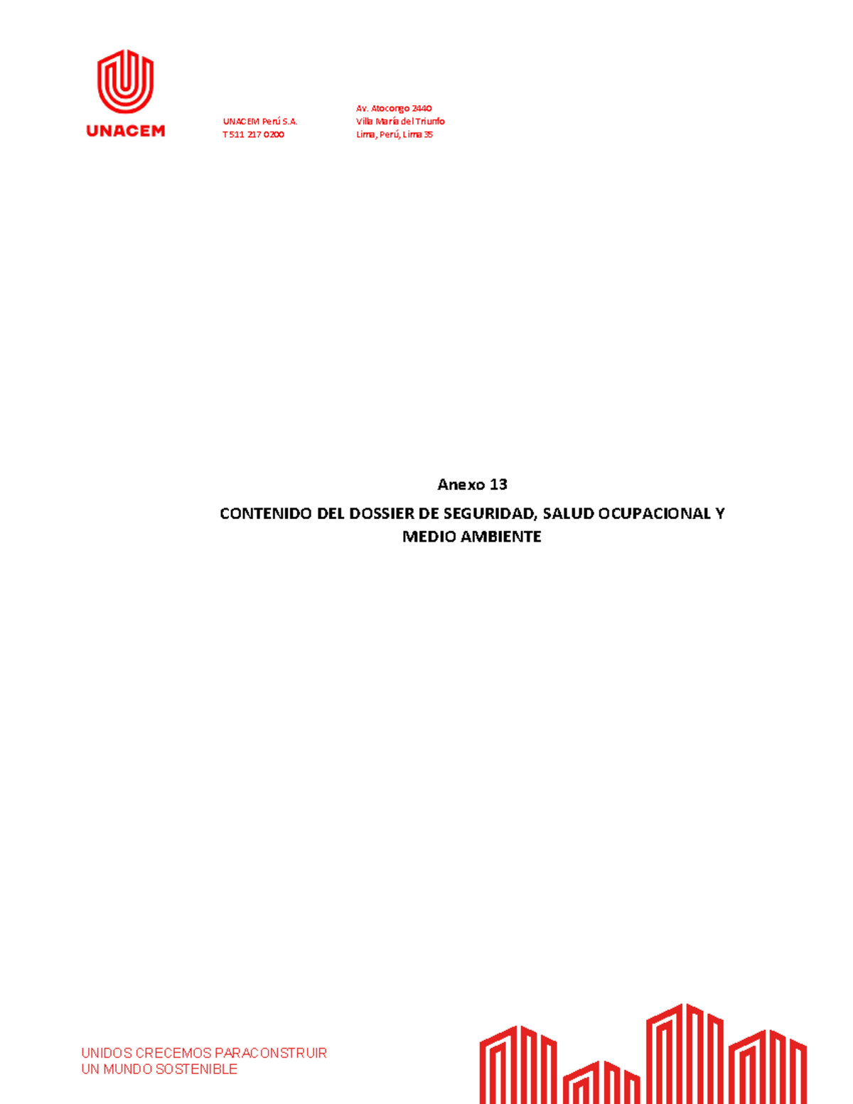 Contenido de Dossier Ssoma - Villa María del Triunfo Lima, Perú, Lima ...
