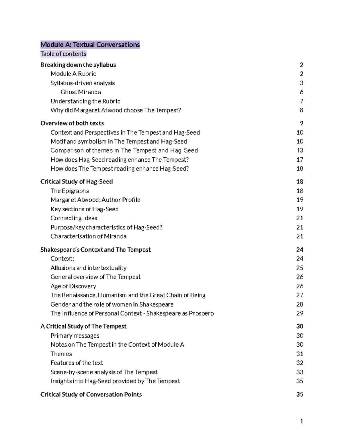 Textual conversations hag seed and the tempest 61b7c6c569471 - Module A ...