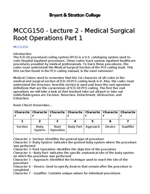 MCCG150 - Lecture 5 - Coding for Placement Administration Measurement and Monitoring Sections ...