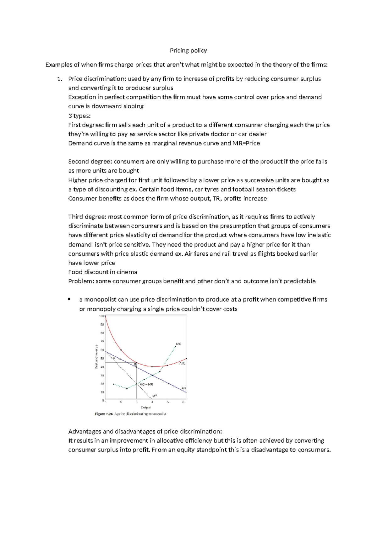 Pricing policy - Summary International economics - Pricing policy ...