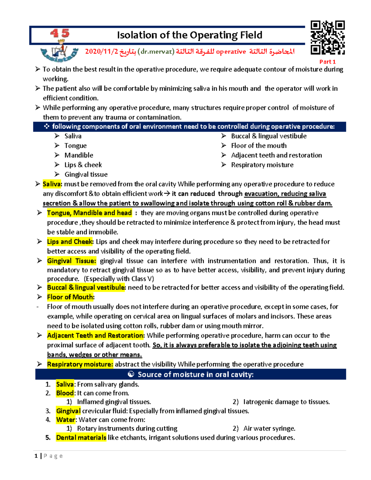 03- Isolation of the Operating Field - Isolation of the Operating Field ...