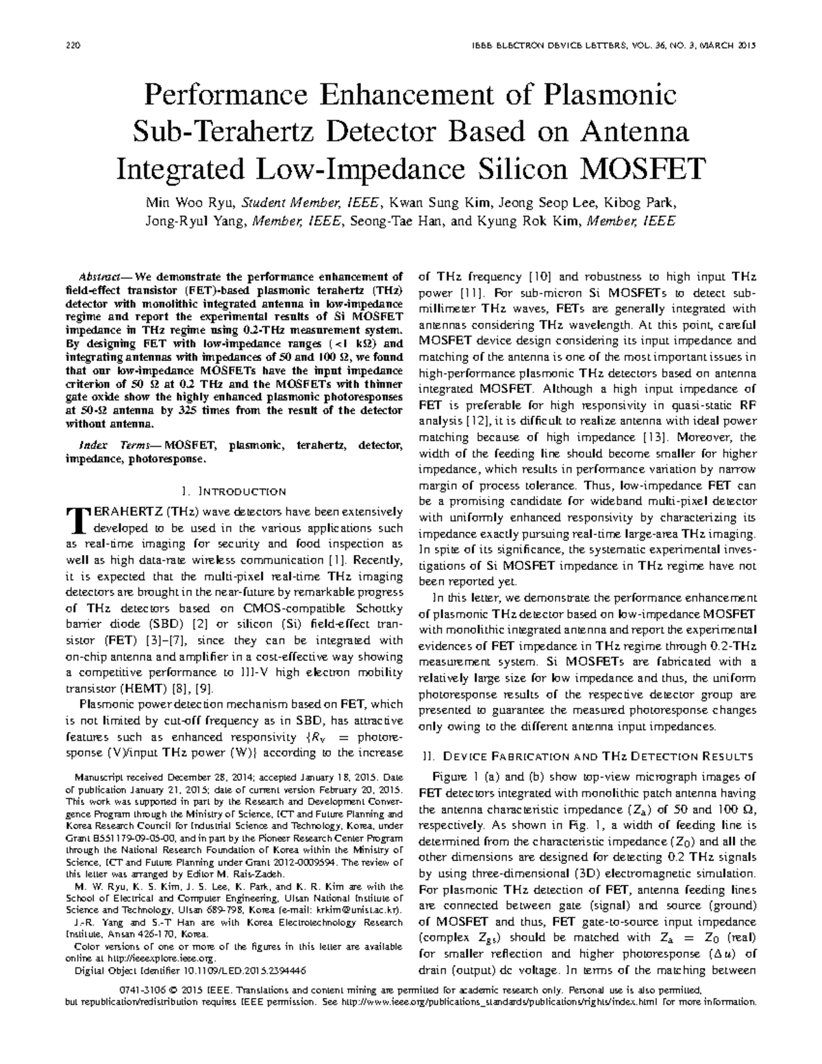 research of waste collector - 220 IEEE ELECTRON DEVICE LETTERS, VOL. 36 ...