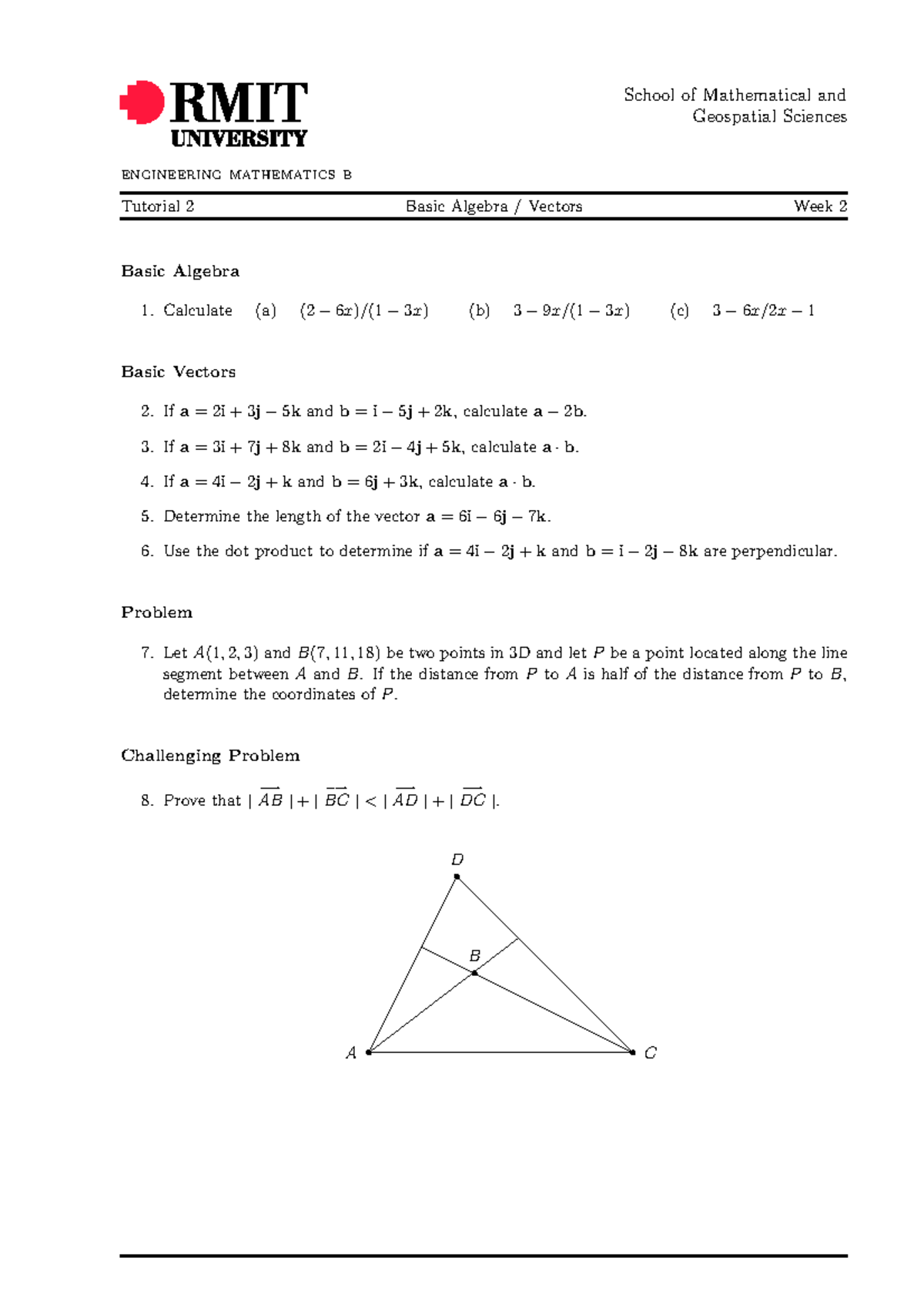 Tutorial 2 - MATH 2128 - School of Mathematical and Geospatial Sciences ...