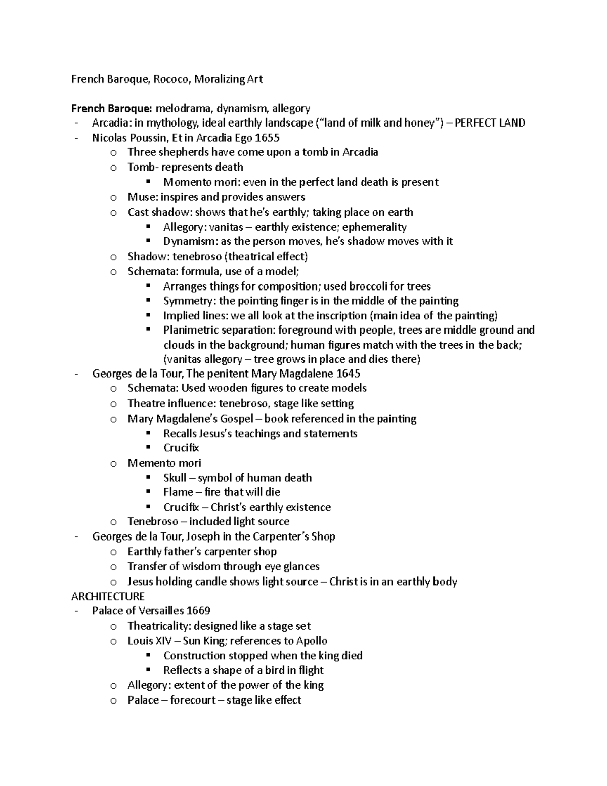 French Baroque - Lecture notes 5 - French Baroque, Rococo, Moralizing ...