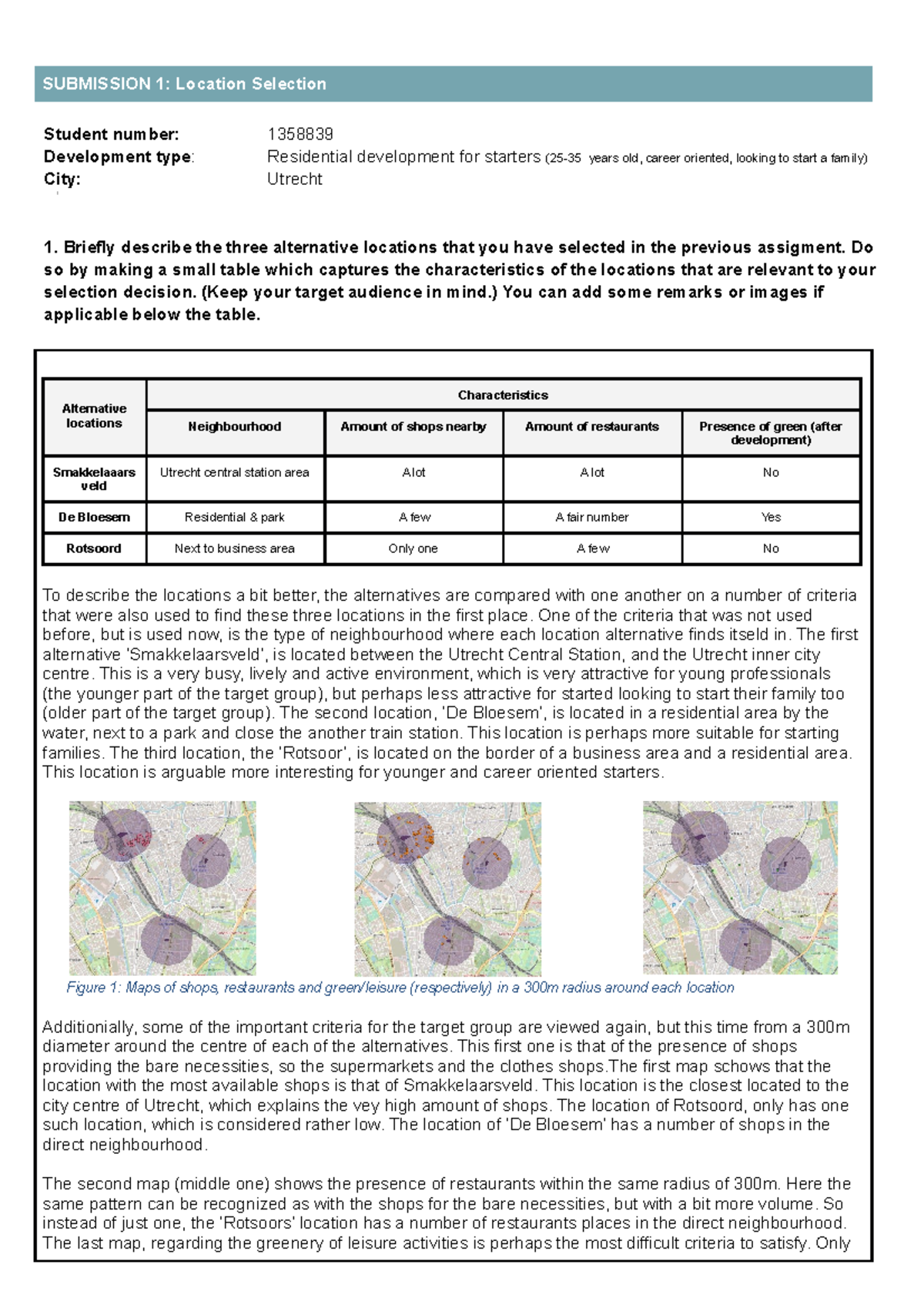 DA Submission 1 Template 2022 S - SUBMISSION 1: Location Selection ...