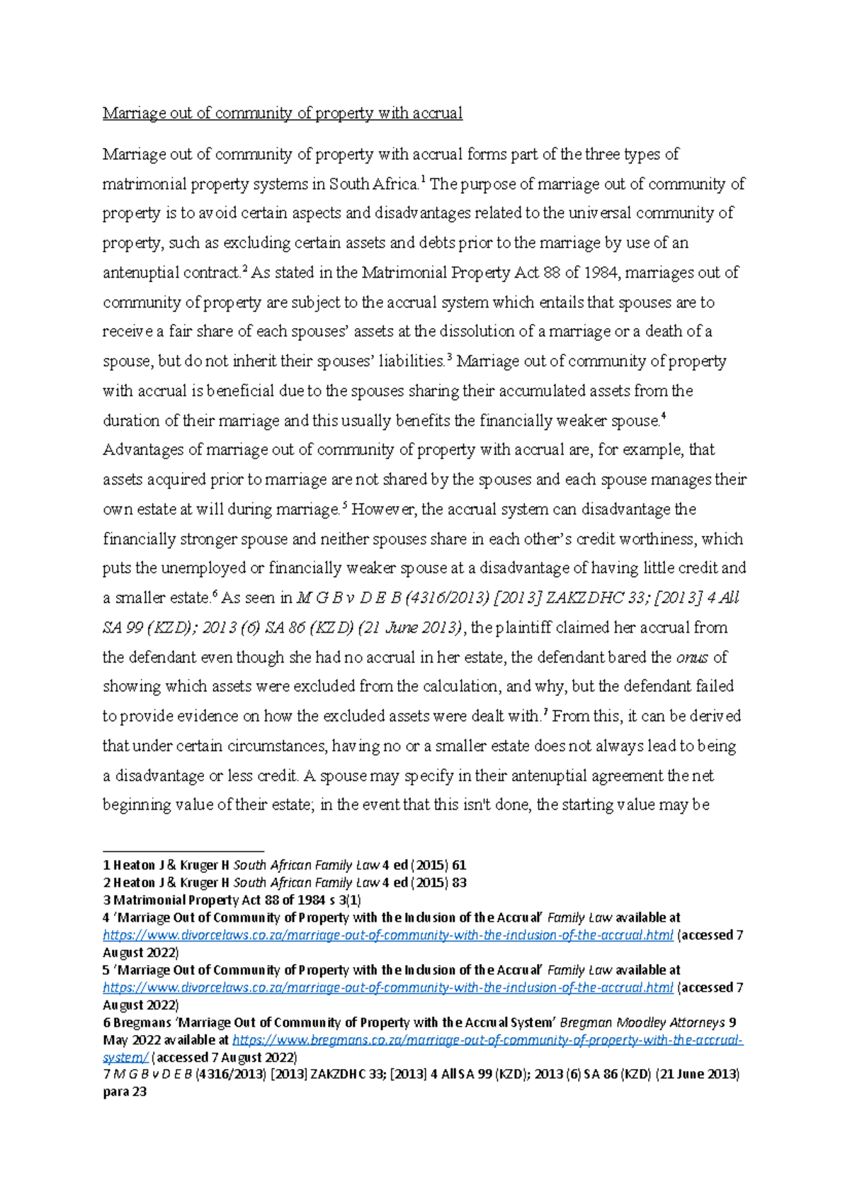 Marriage out of Community of Property with Accrual - Marriage out of ...