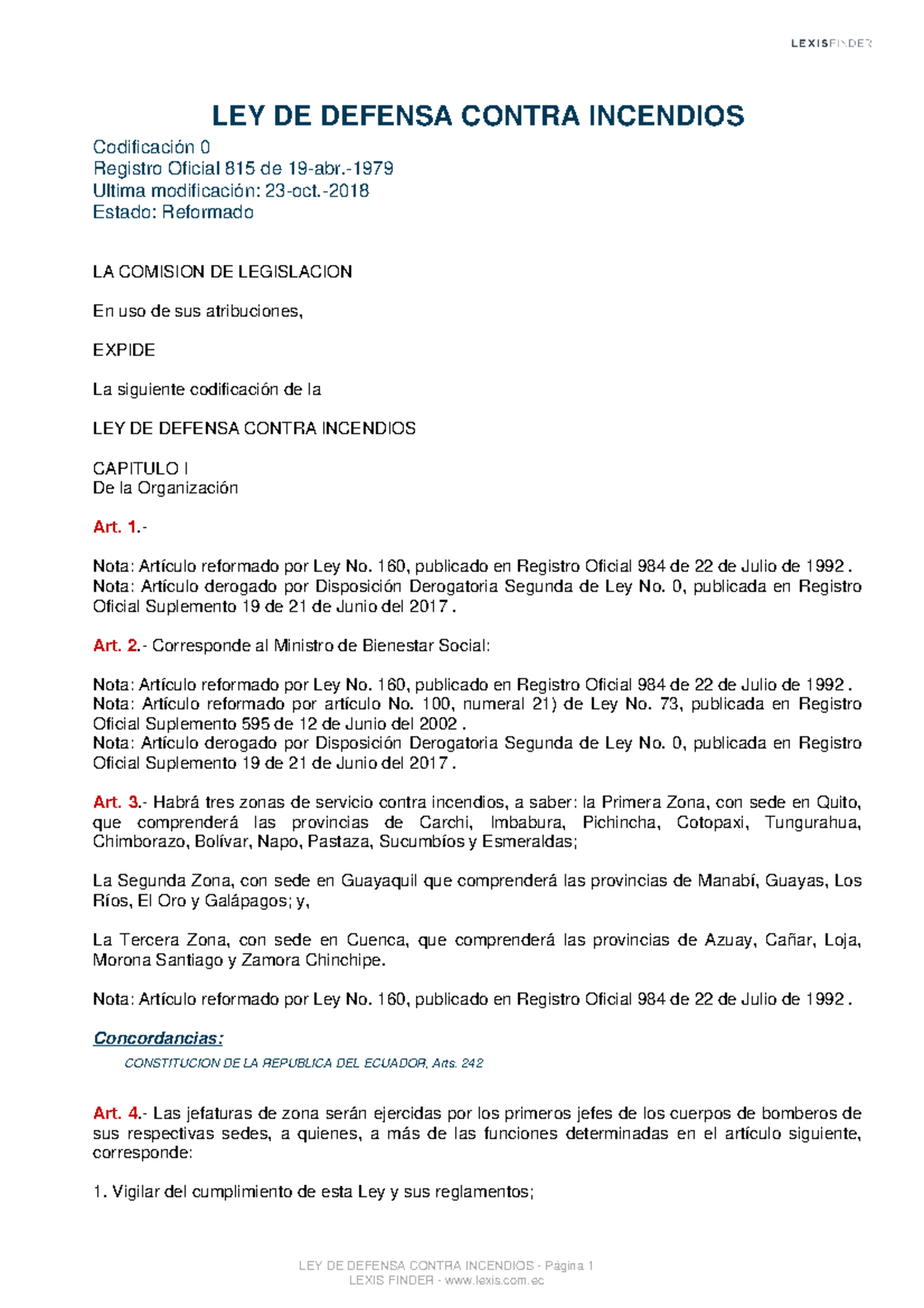 Ley de defensa contra incendios - LEY DE DEFENSA CONTRA INCENDIOS ...