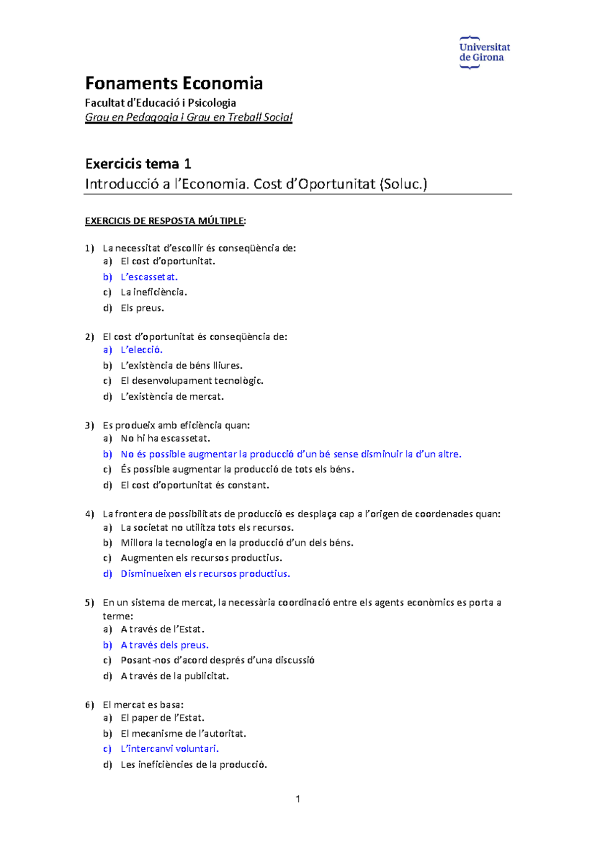 Solucions Tema1 Warning Tt Undefined Function 32 Fonaments Economia Facultat Deducació I 