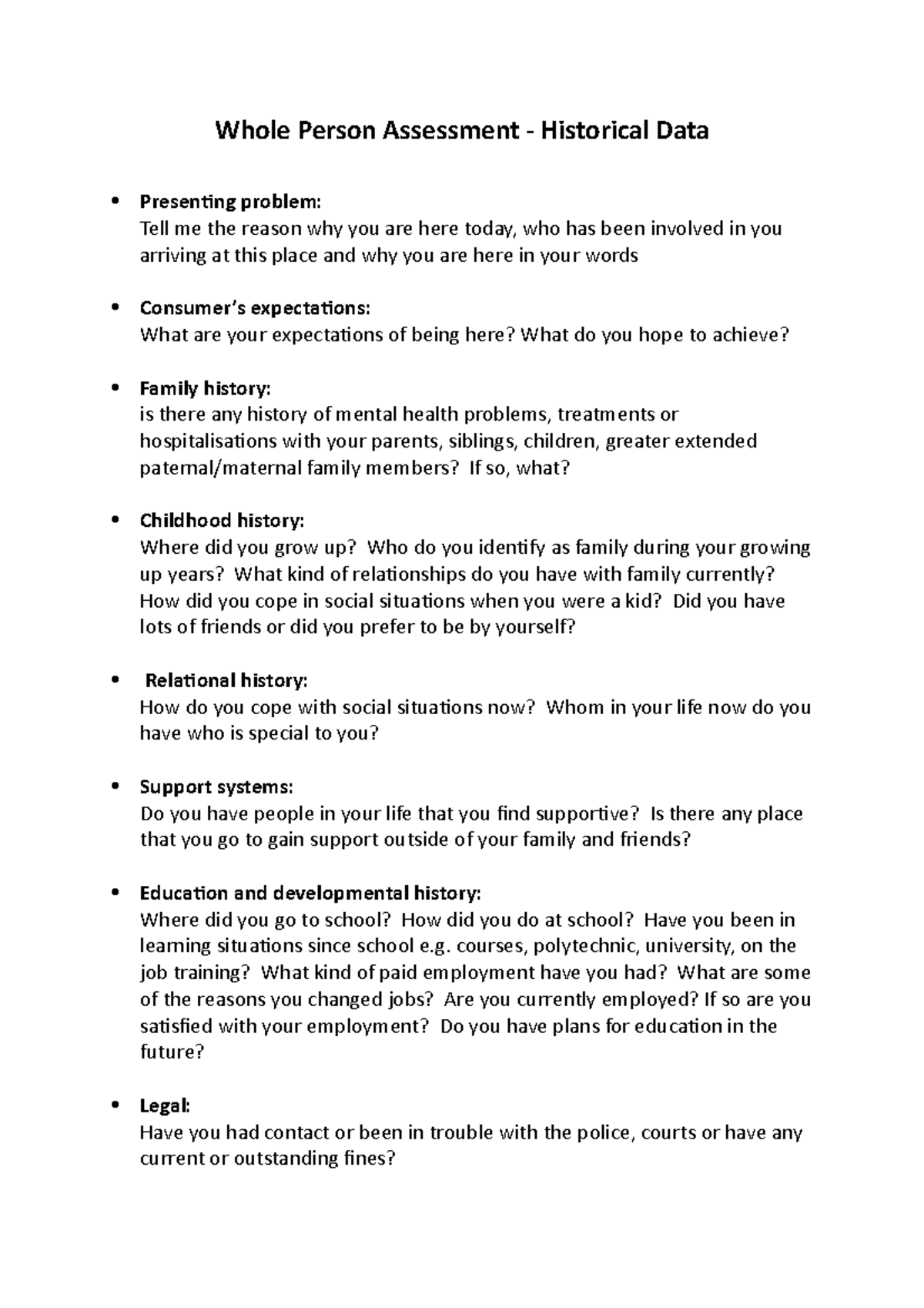MSE Template - Breakdown of Mental status examination and application ...
